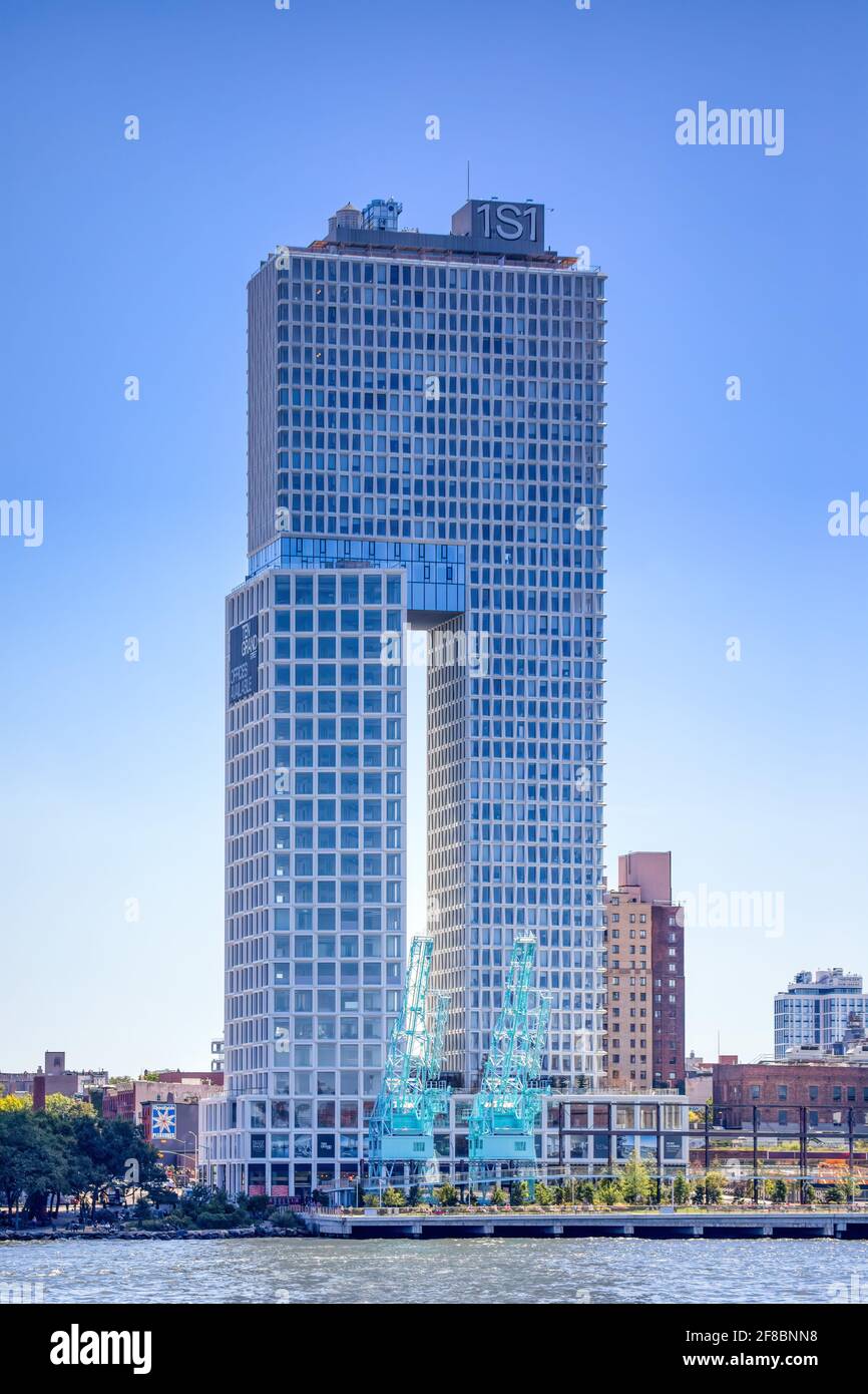 One South First Street, an apartment tower, leans on Ten Grand Street ...