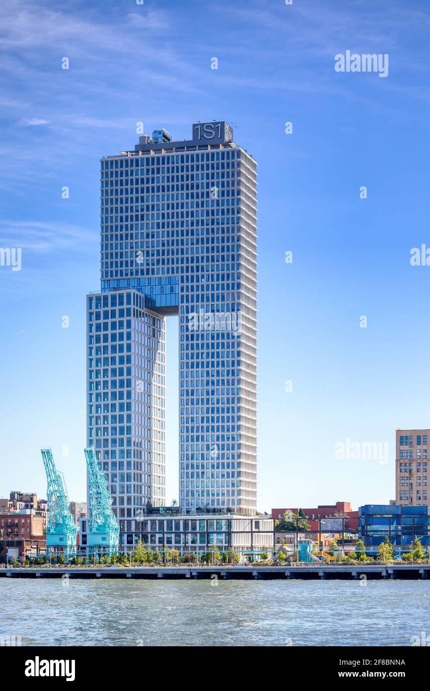 One South First Street, an apartment tower, leans on Ten Grand Street ...