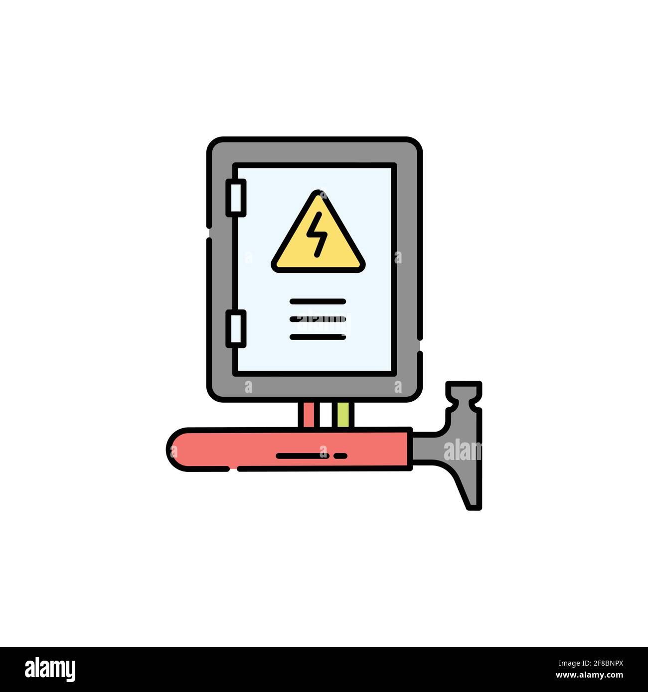 Installation electrical wiring color line icon. Pictogram for web page ...