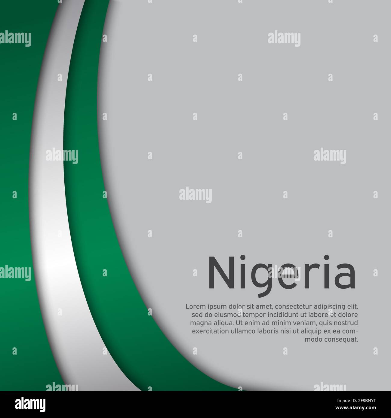 Abstract waving nigeria flag. Creative background in nigeria flag ...