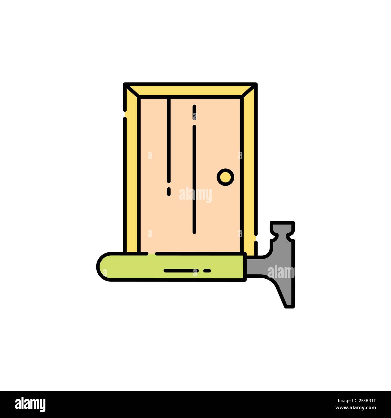 Installation doors color line icon. Pictogram for web page, mobile app ...