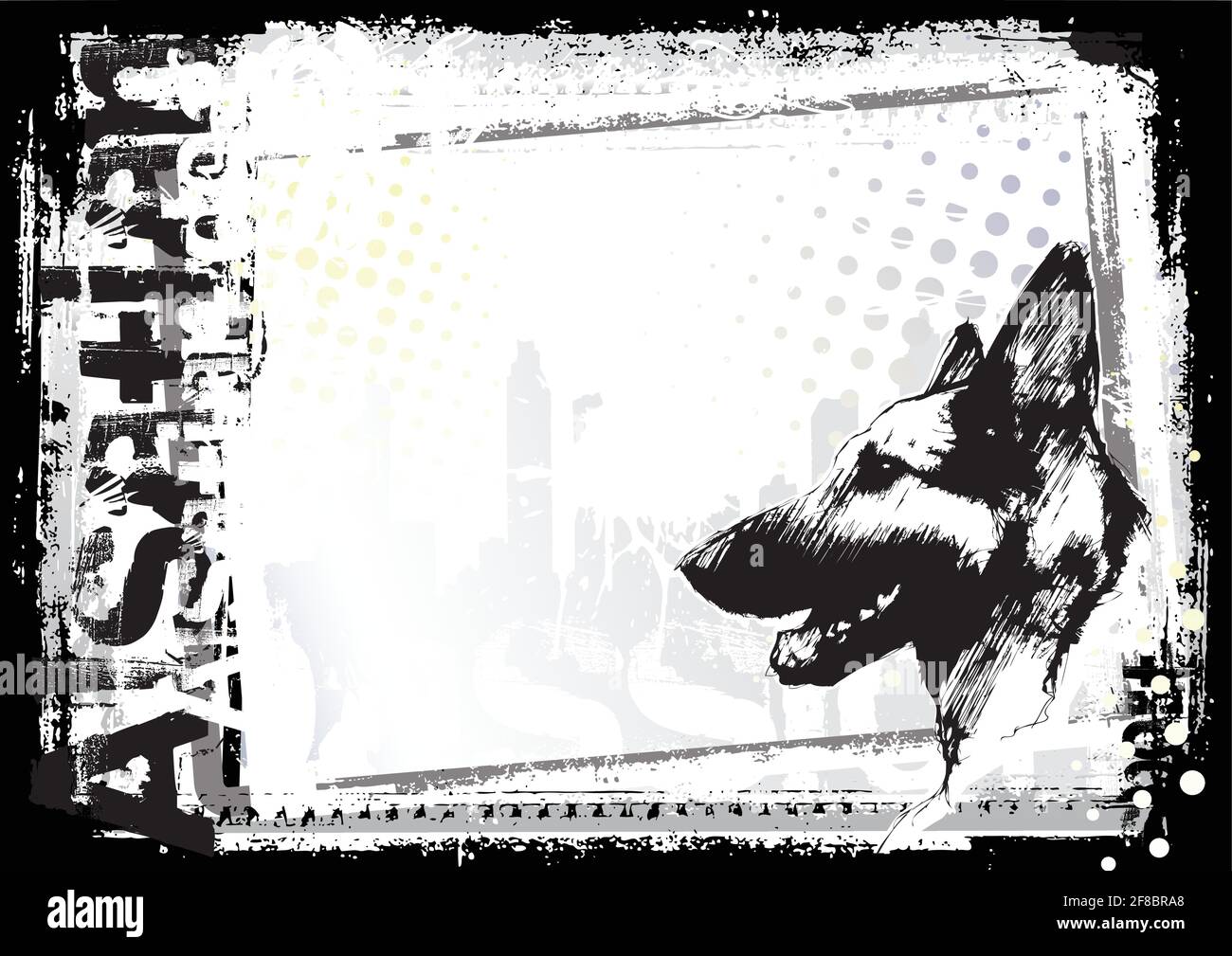 German shepherd dog poster illustration Stock Vector Image & Art - Alamy