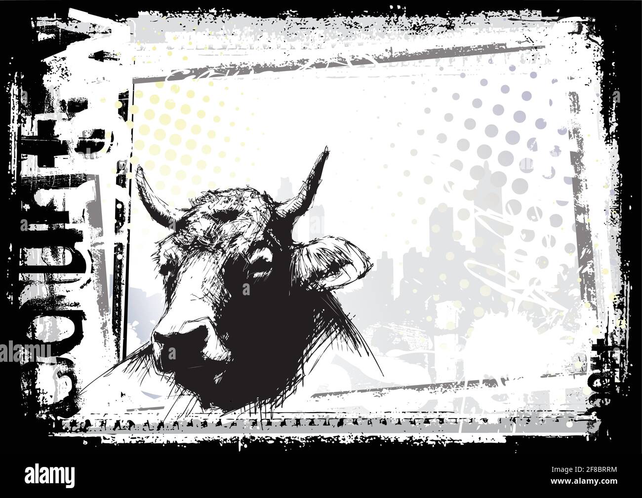 cow poster background Stock Vector Image & Art - Alamy