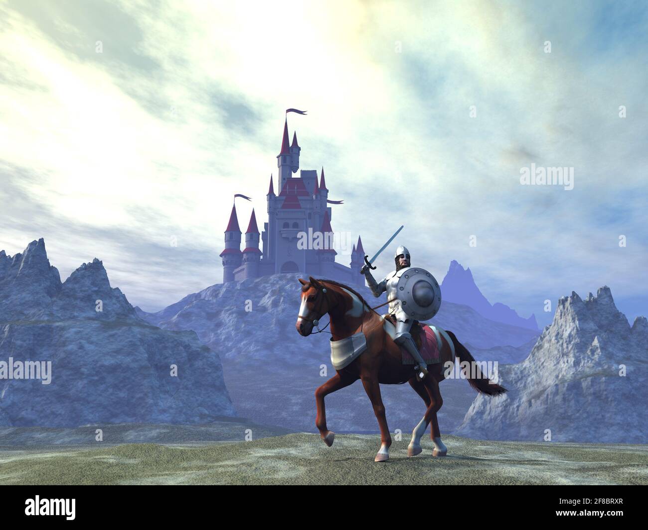 Knight horse sword hi-res stock photography and images - Alamy