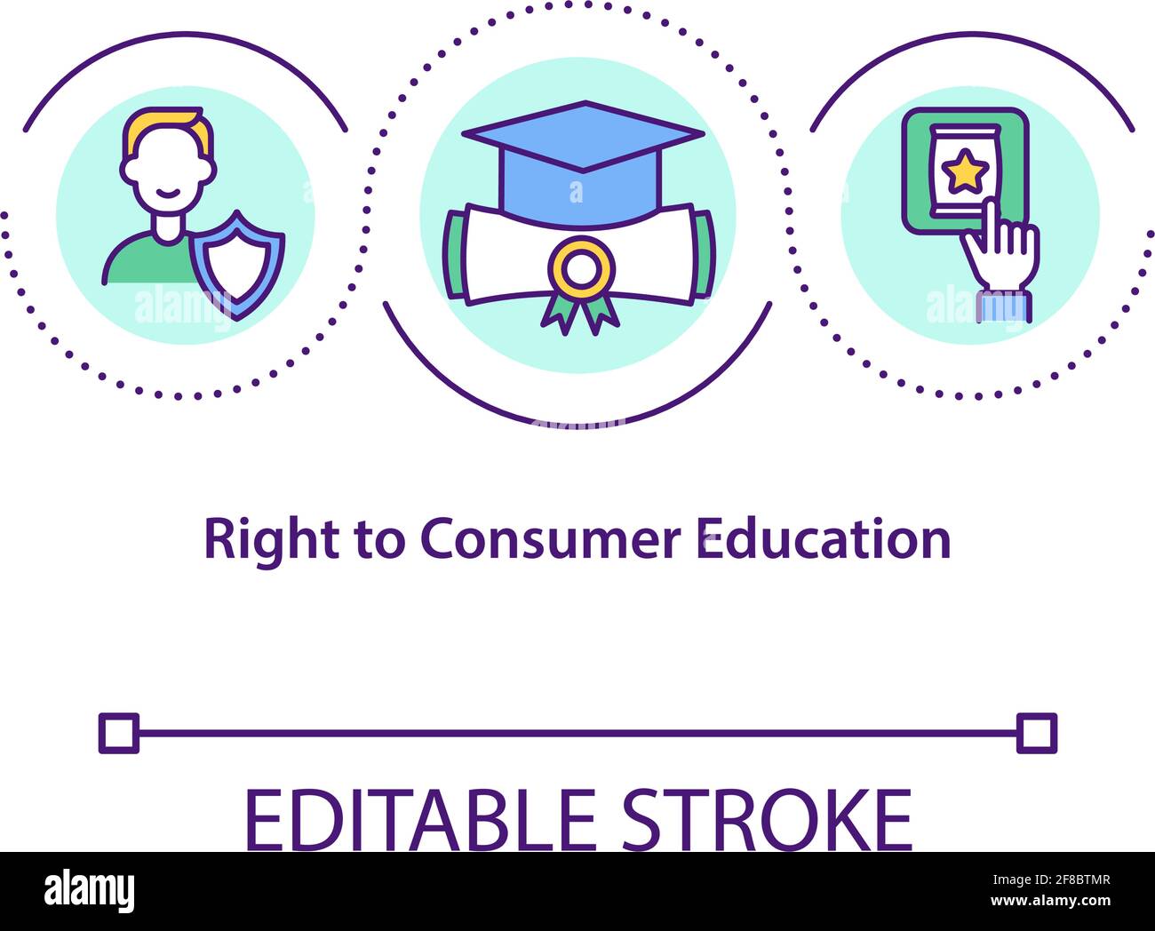 Right To Consumer Education Concept Icon Stock Vector Image Art Alamy