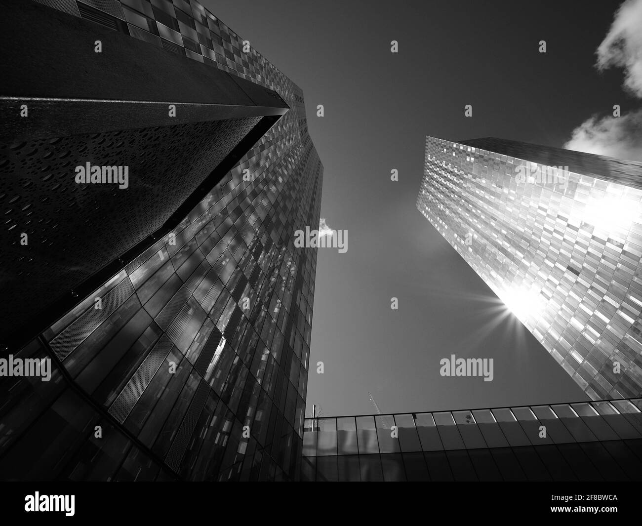 Business downtown city landscape Black and White Stock Photos & Images ...