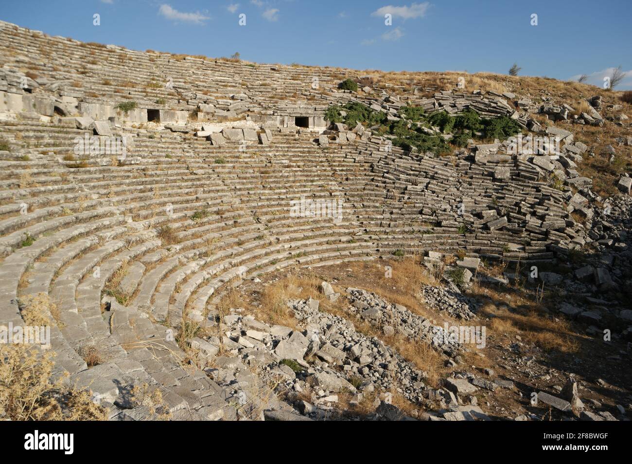 Ruins of old amphitheater, Hierapolis, Pamukkale Stock Photo - Alamy