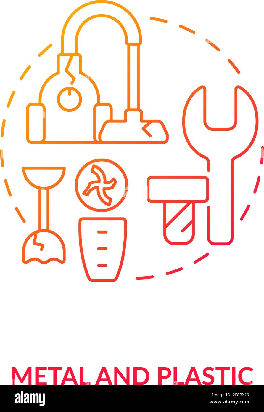 Metal and plastic concept icon Stock Vector Image & Art - Alamy