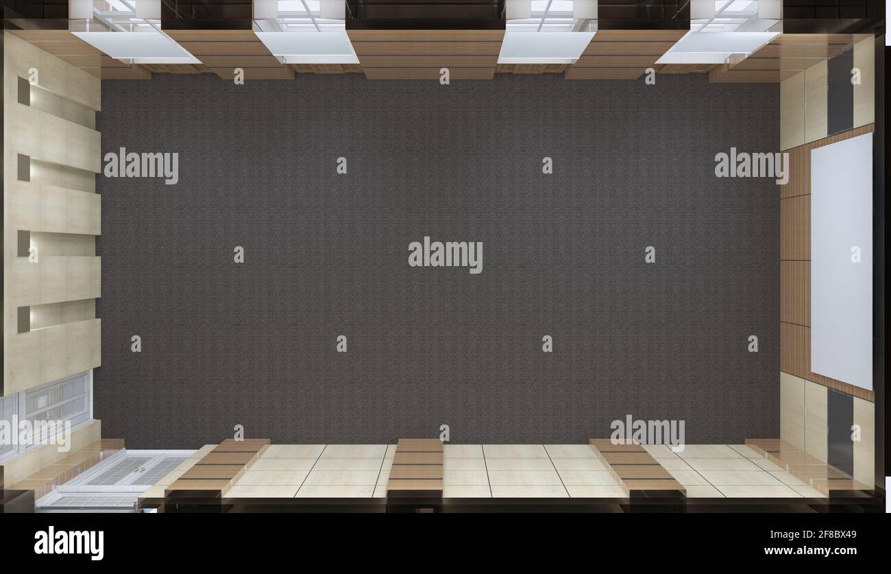 empty room, interior visualization, 3D illustration Stock Photo - Alamy