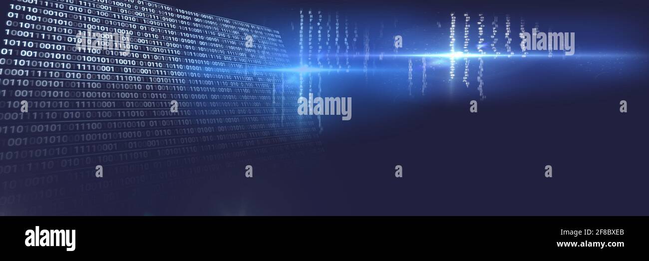 Computer Code Processing Over Blue Background Technology Programming And Computer Coding