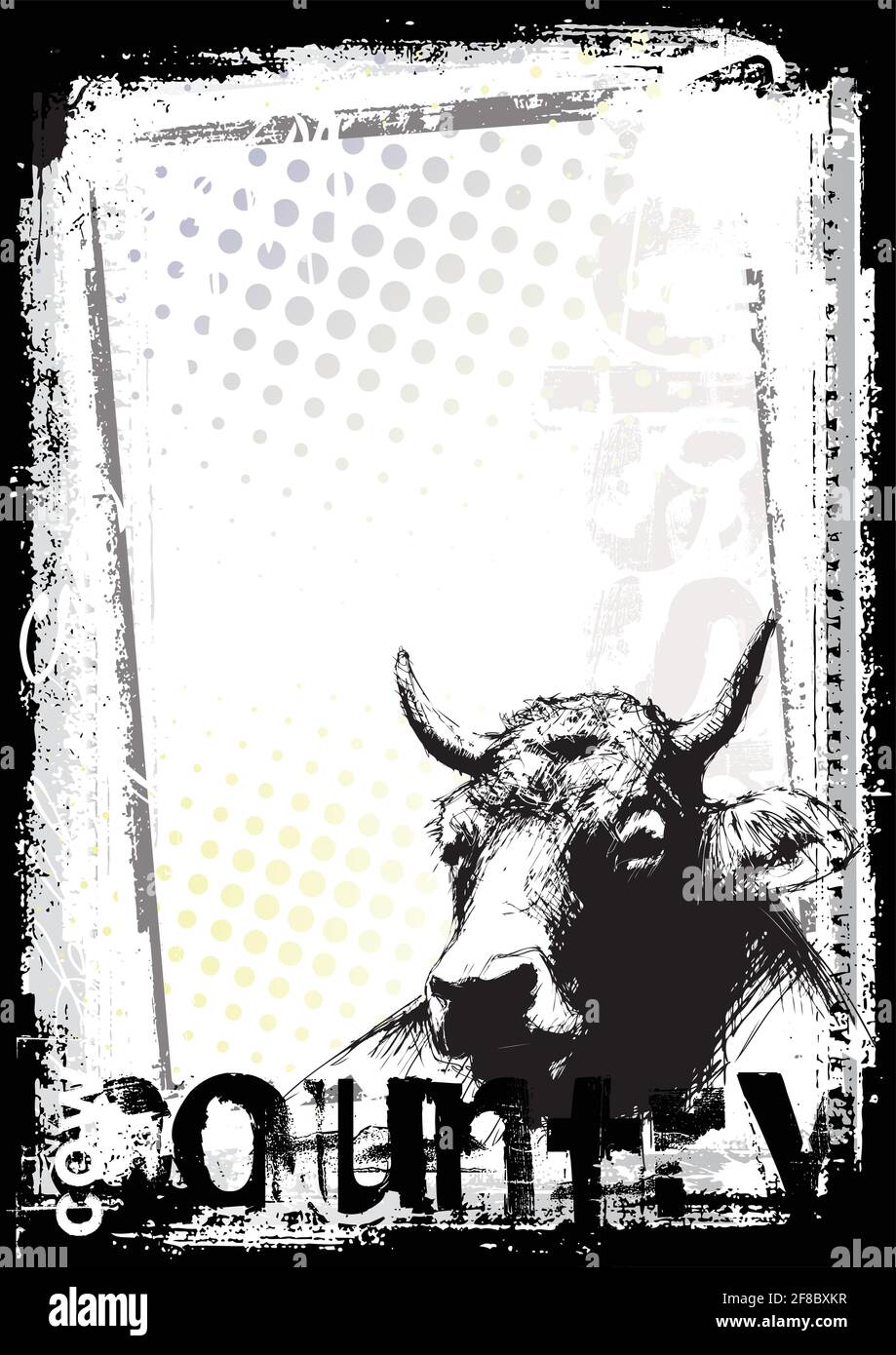 cow poster background Stock Vector Image & Art - Alamy