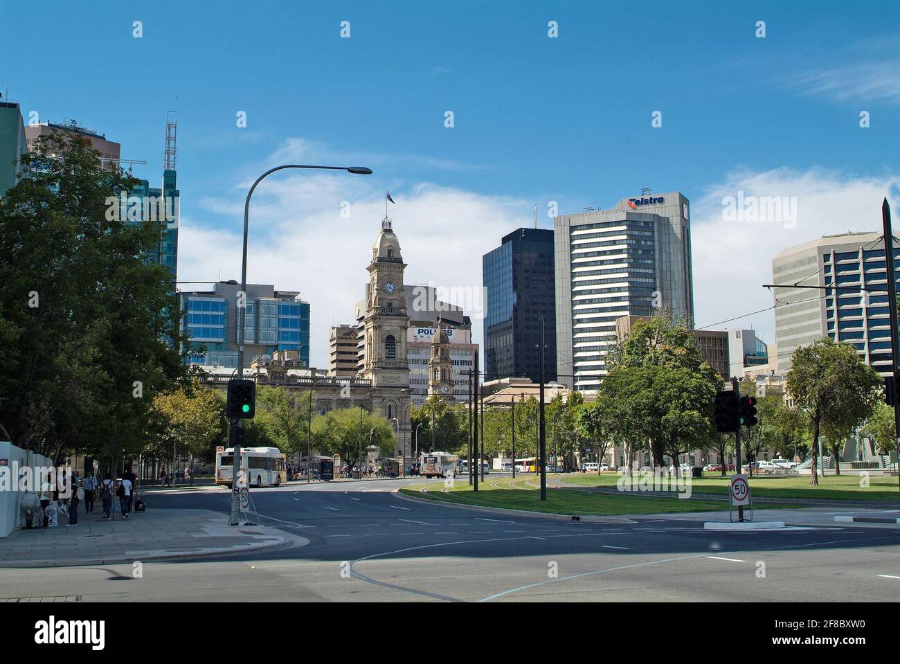 Adelaide, Australia - January 30, 2008: Unidentified people on Victoria ...