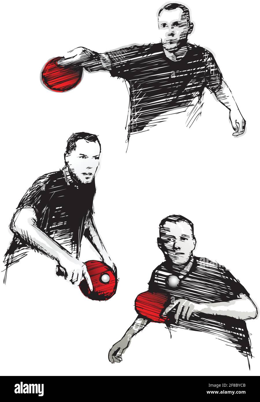 table tennis player illustration Stock Vector Image & Art - Alamy