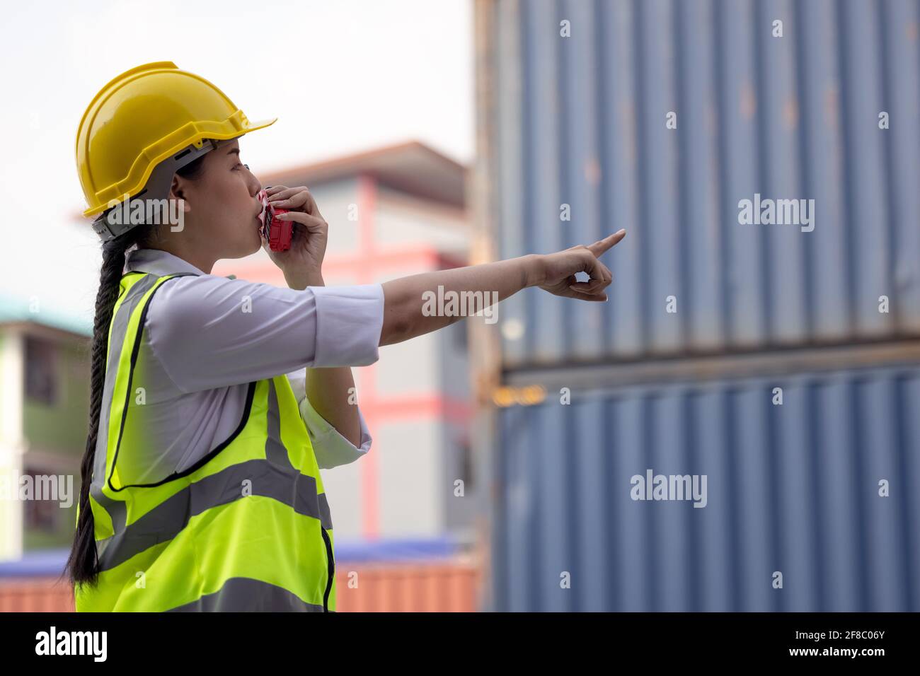 Female factory worker in a loading hi-res stock photography and images ...