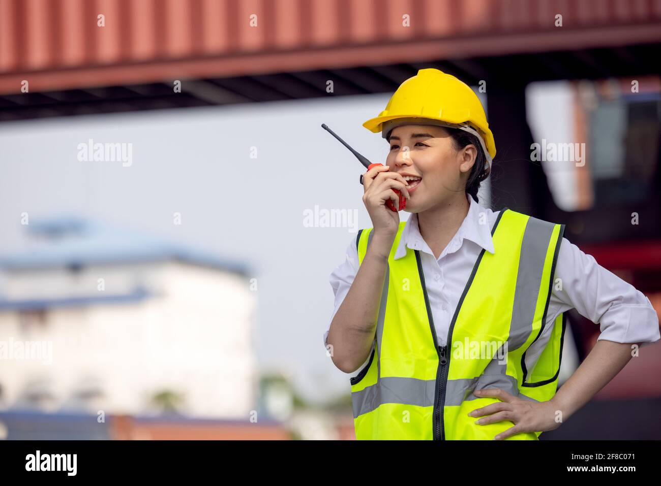 Female factory worker in a loading hi-res stock photography and images ...