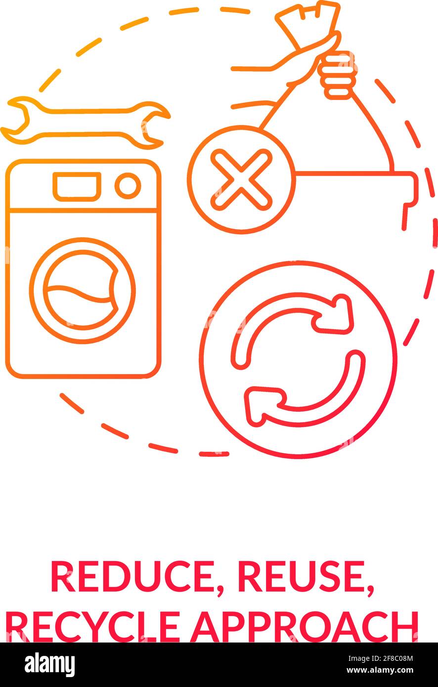 Reduce, reuse, recycle approach concept icon Stock Vector Image & Art ...