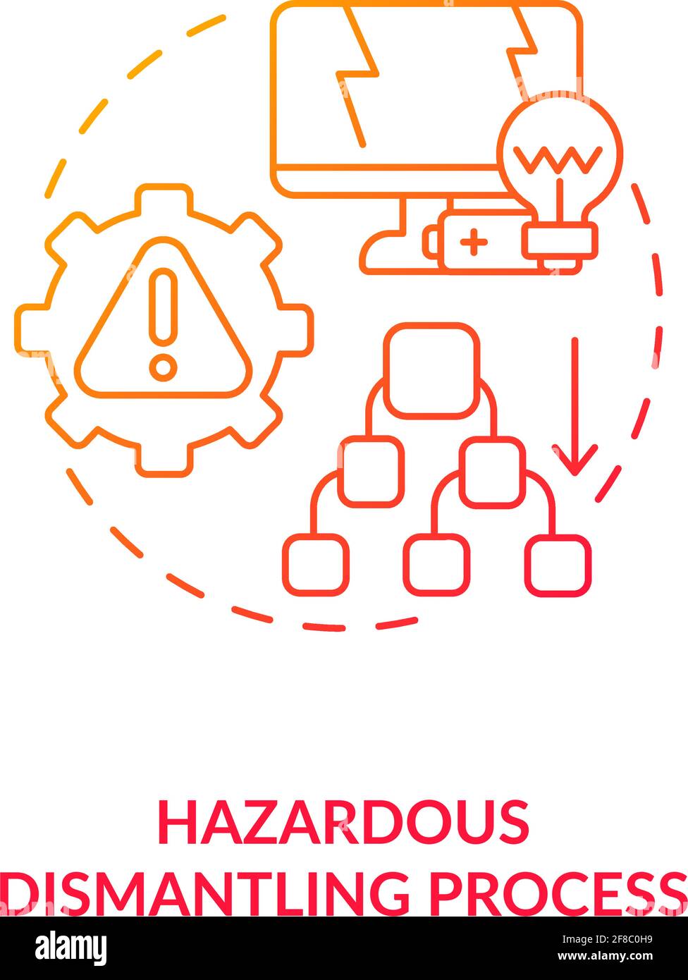 Hazardous dismantling process concept icon Stock Vector Image & Art - Alamy