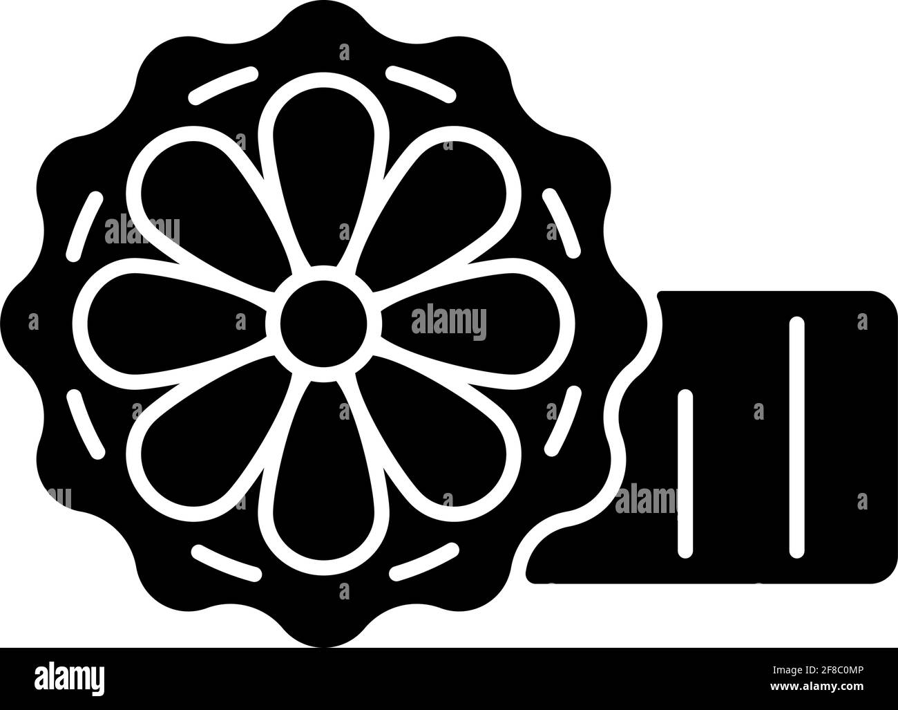 Moon cake silhouette vector Black and White Stock Photos & Images - Alamy