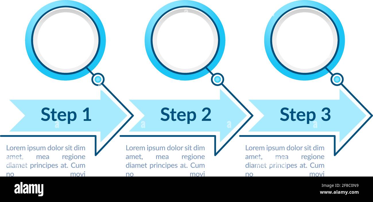 Blue circles steps vector infographic template Stock Vector Image & Art ...