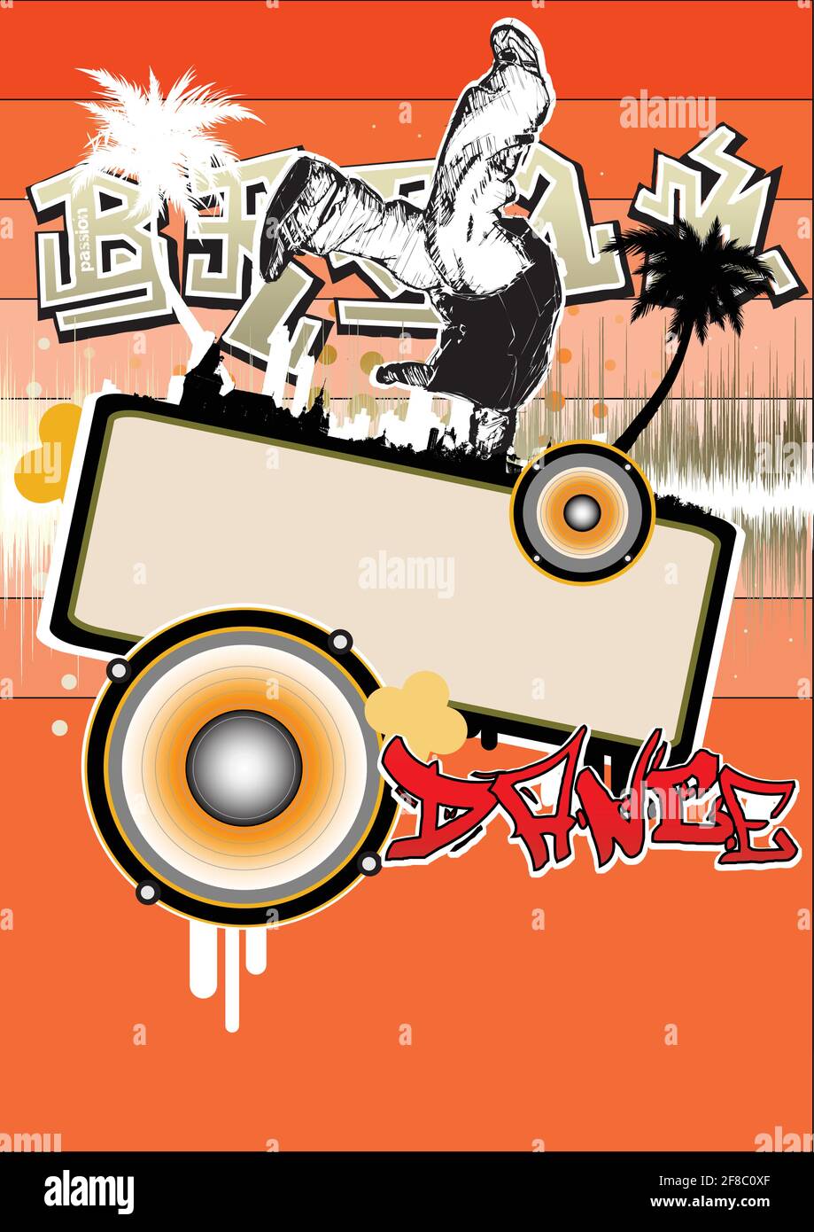 break dance poster background Stock Vector Image & Art - Alamy