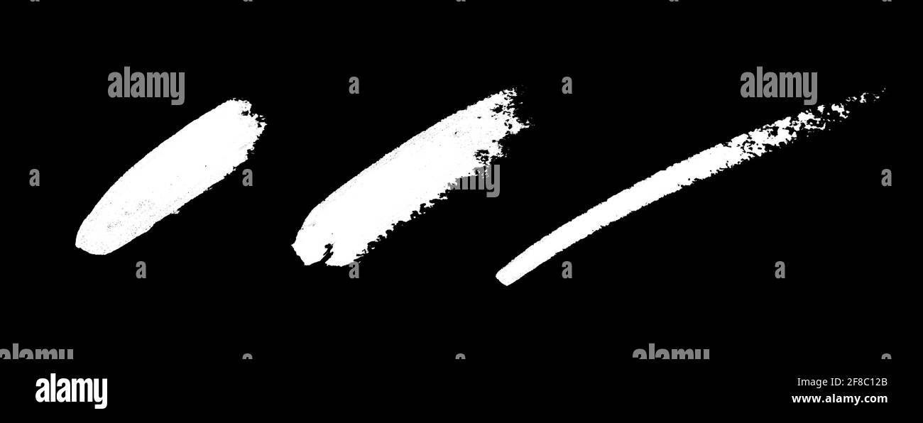 Smudged chalk strokes for decoration design. Smear hand drawing lines ...