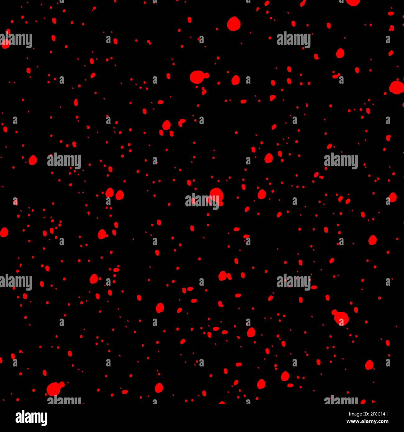 Red dotty design on black background Stock Photo - Alamy