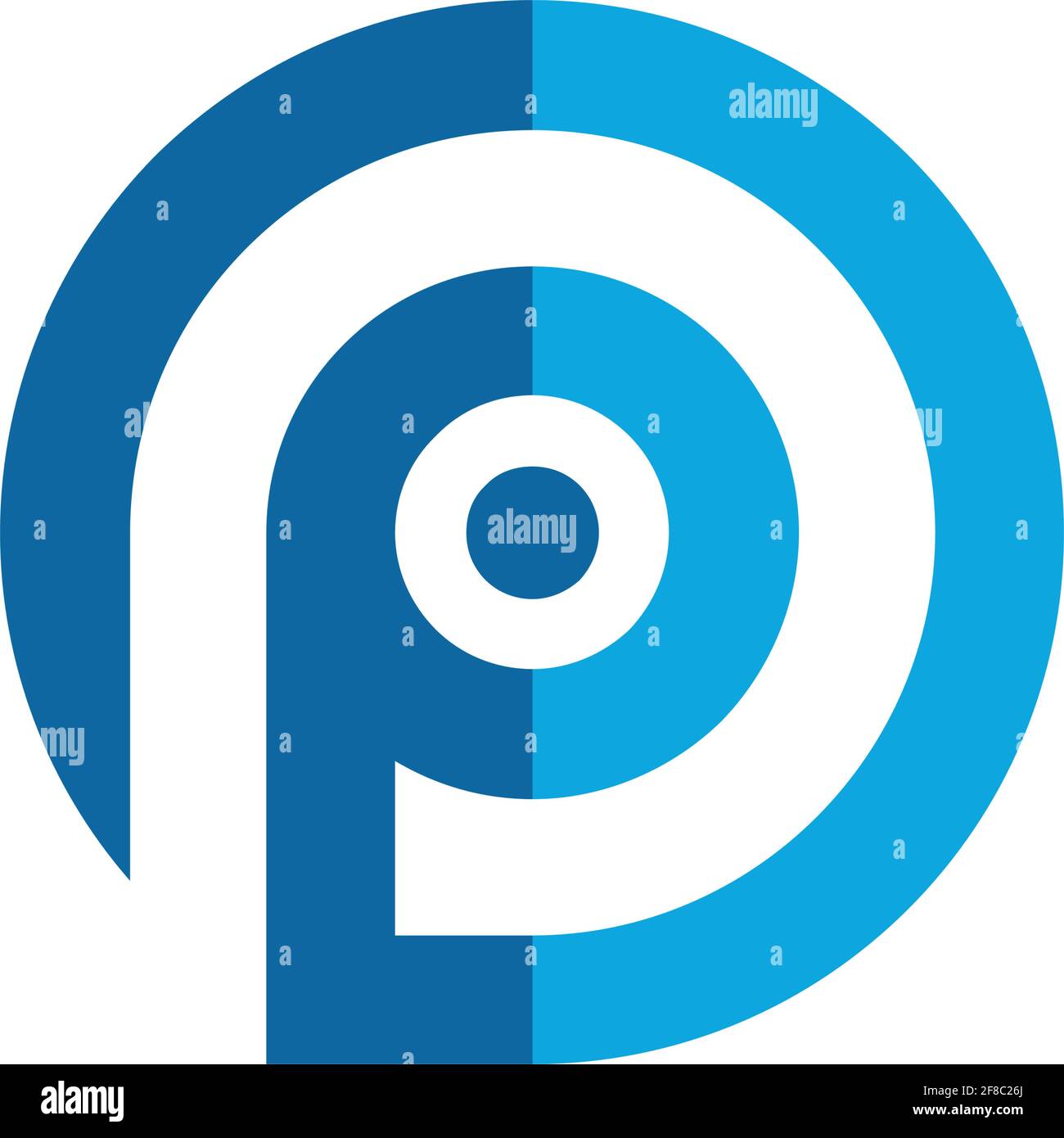 Initial logo letter p vector vectors hi-res stock photography and ...