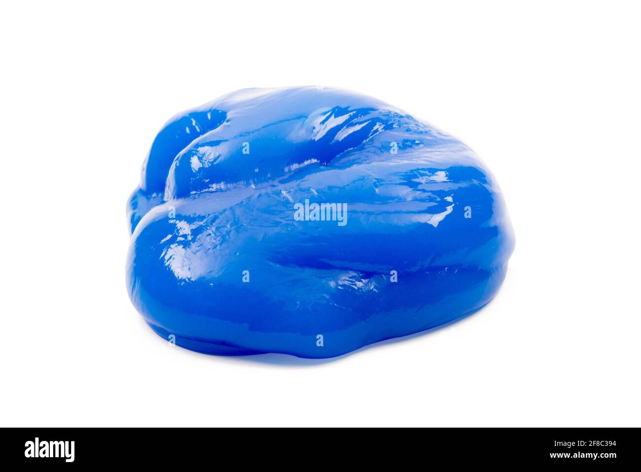 Blue slime isolated on white with clipping path Stock Photo - Alamy