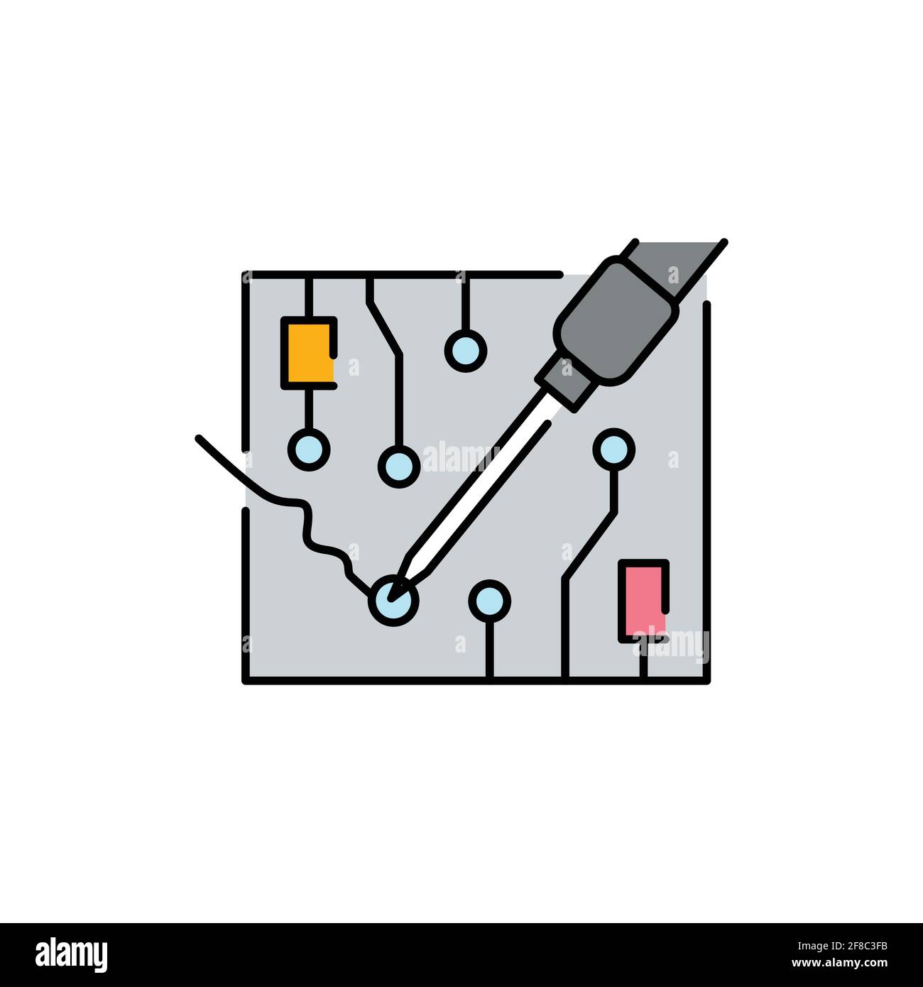 Soldering olor line icon. Pictogram for web page, mobile app, promo. UI ...