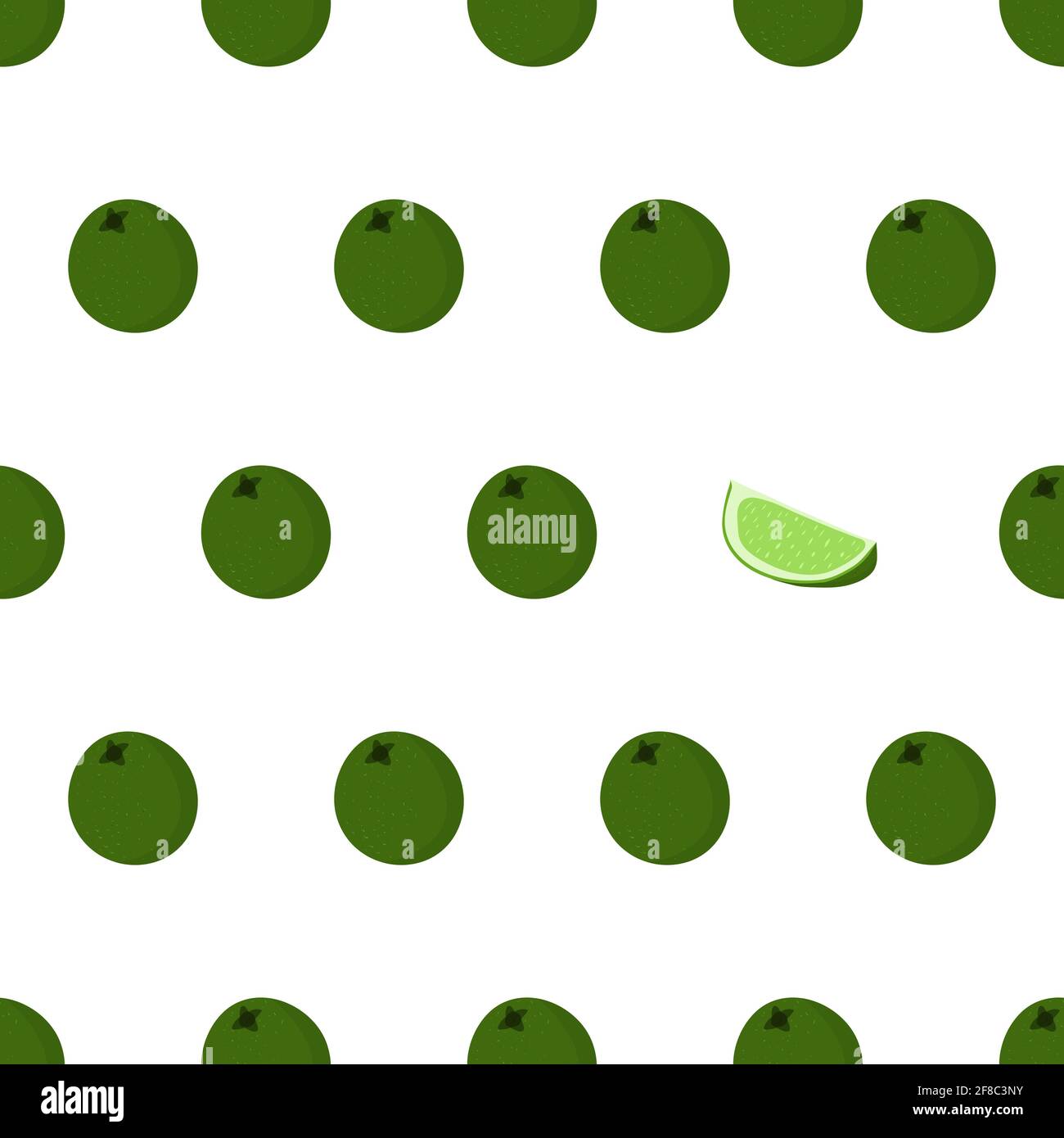 Hand drawn seamless pattern with whole lime. Fabric print texture with ...