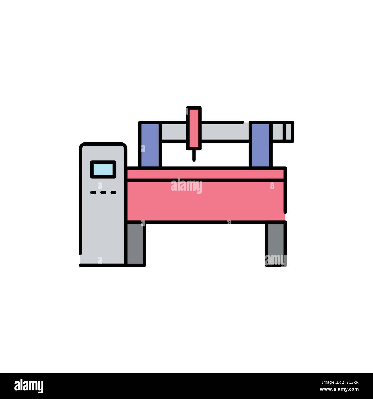 Laser machine olor line icon. Pictogram for web page, mobile app, promo ...