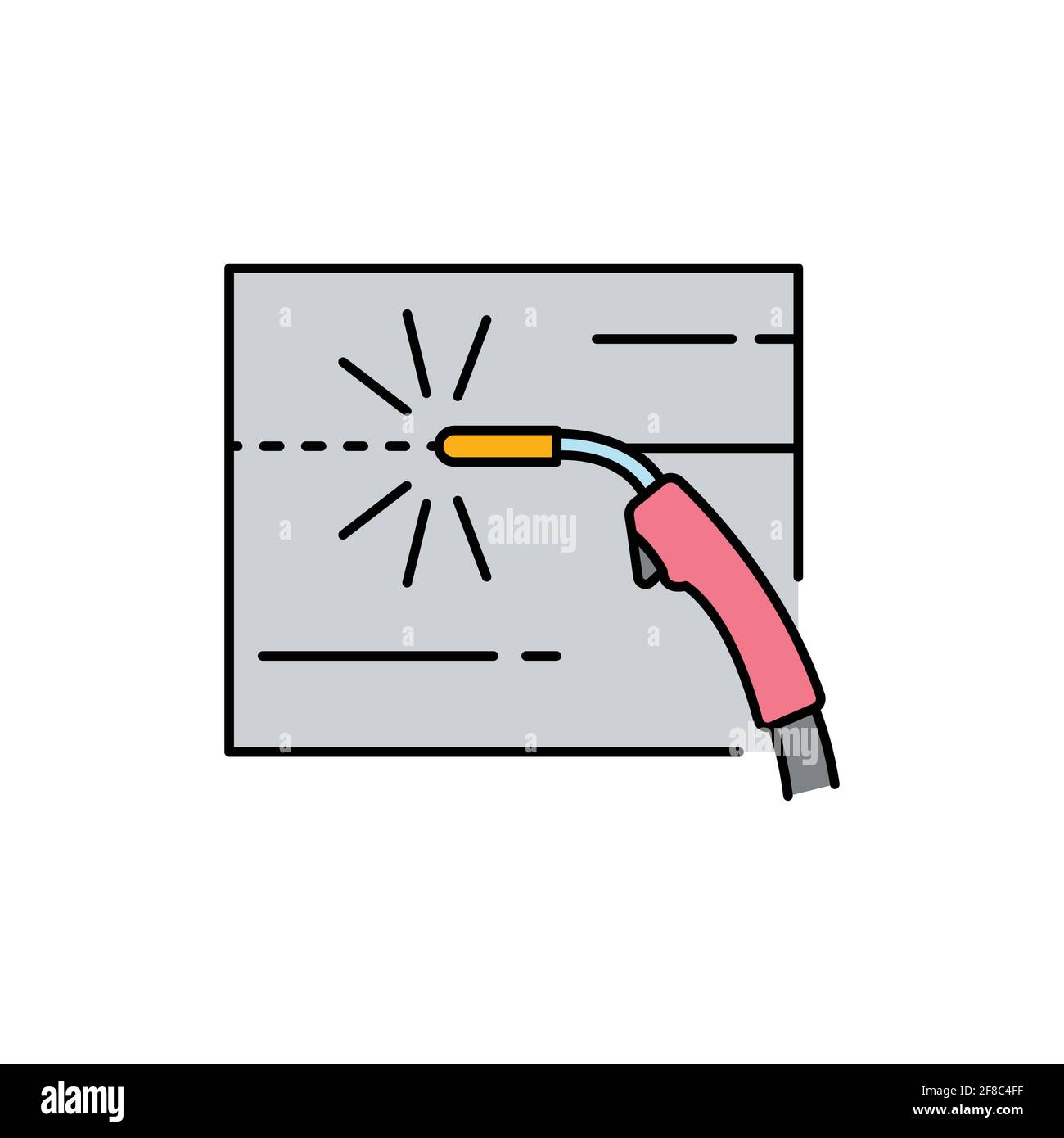 Welding olor line icon. Pictogram for web page, mobile app, promo. UI ...