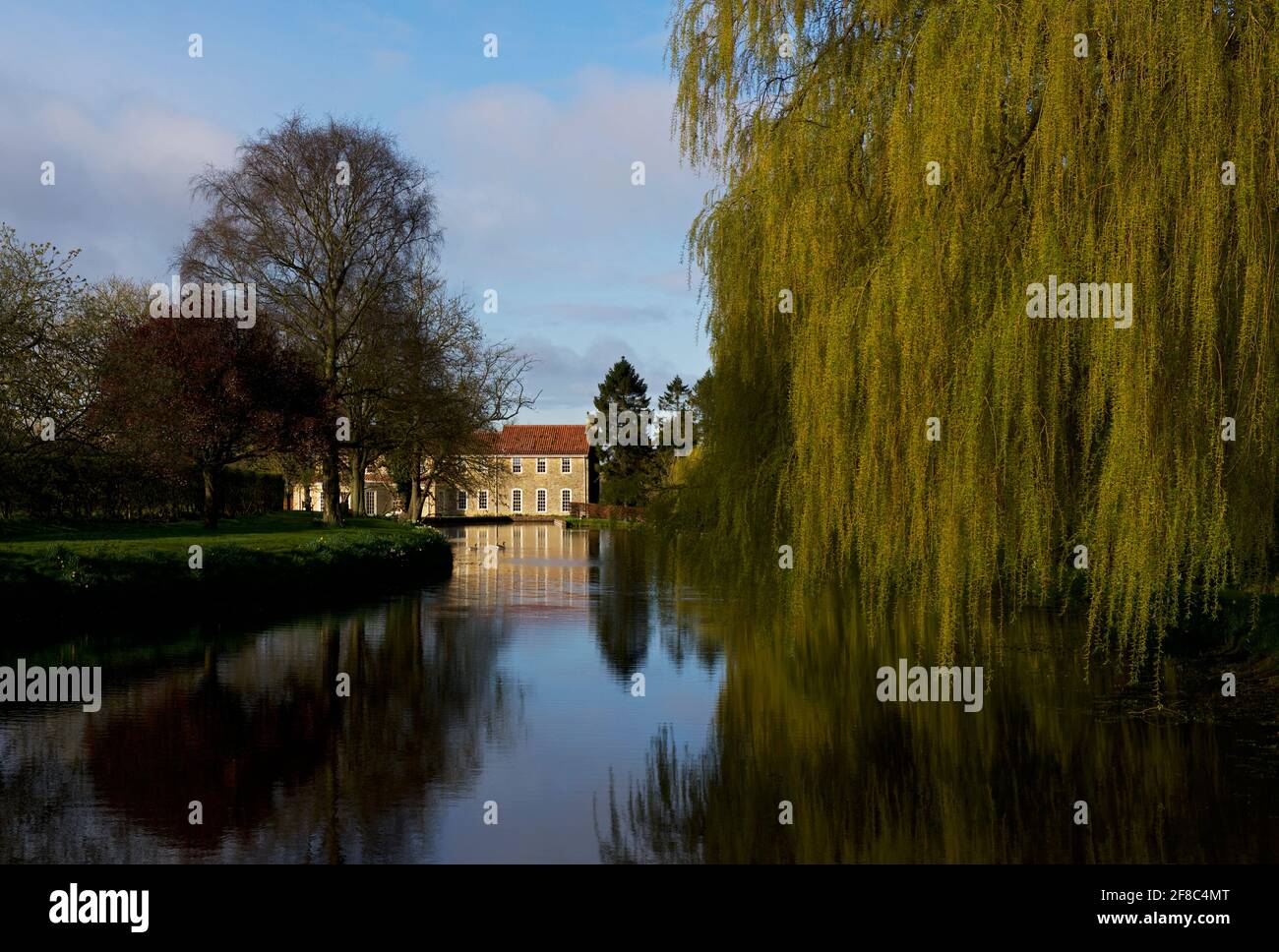 Lower Mill Farm, and mill dam, in the village of South Newbald, North ...