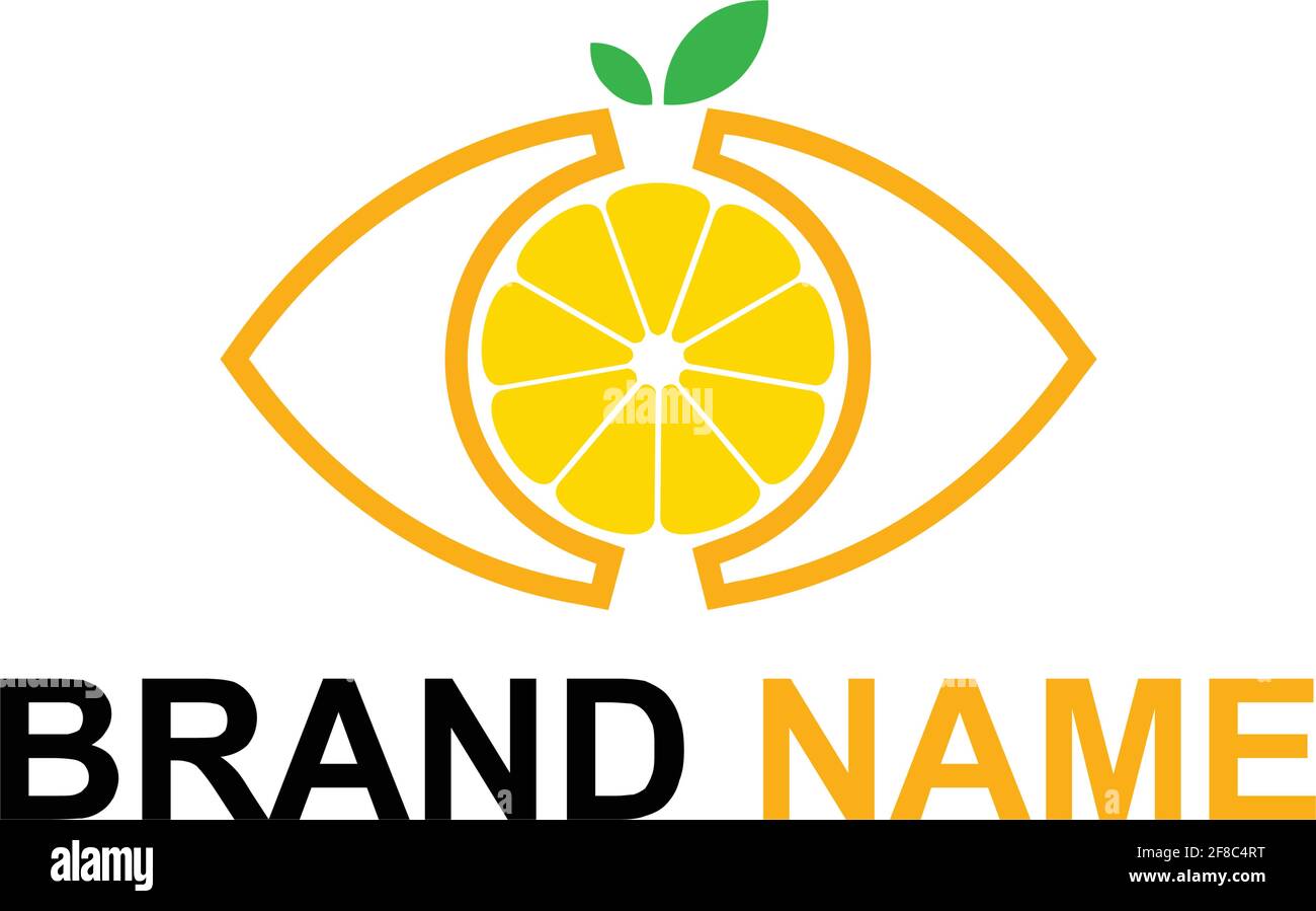 lemon abstract eye logo icon vector concept graphic design Stock Vector ...