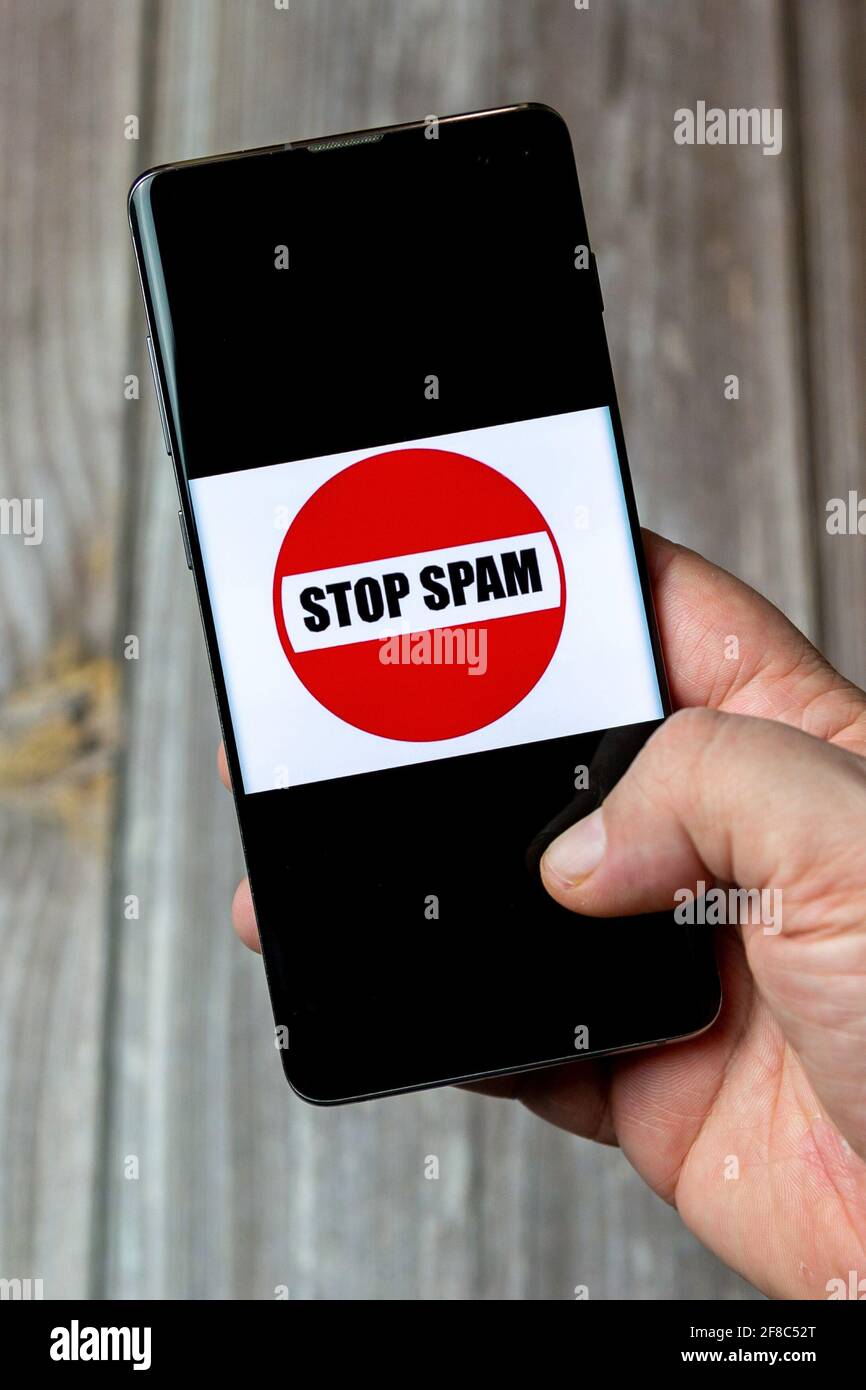 Stop spam mobile phone hi-res stock photography and images - Alamy