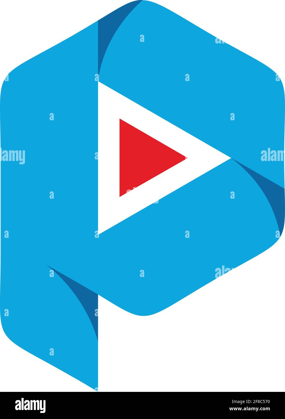 letter P play stylish logo icon vector concept graphic design Stock ...