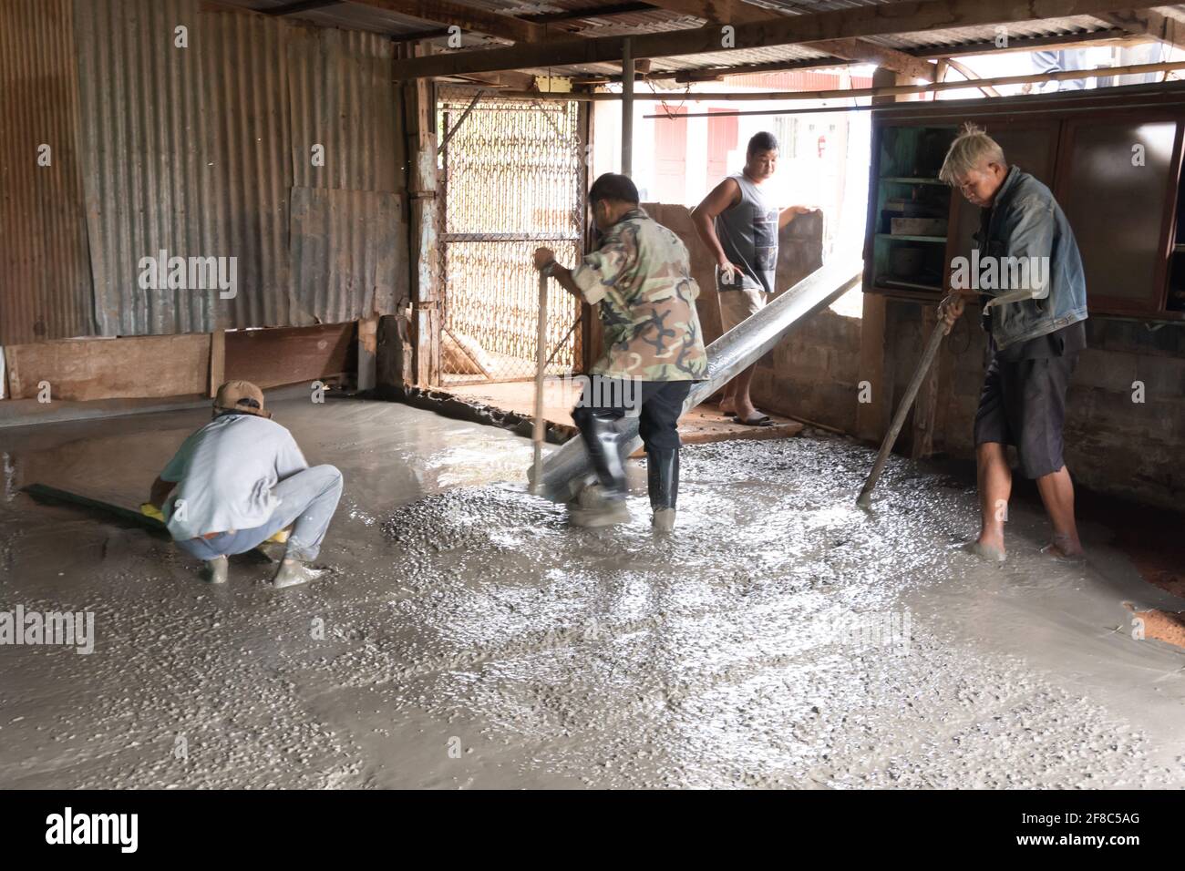 Wet Cement. ready mixed concrete for floor pouring Stock Photo - Alamy