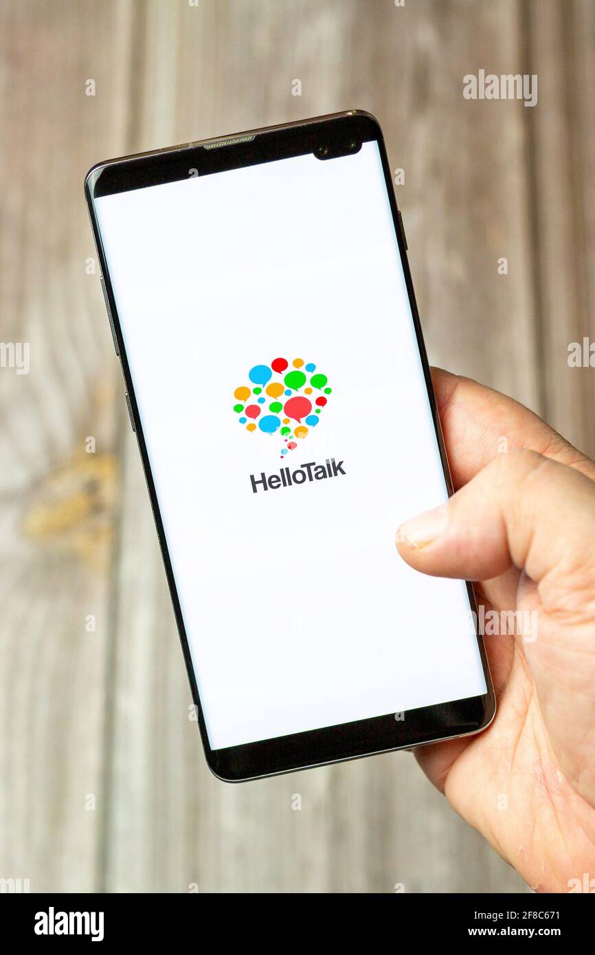 Hellotalk mobile phone hi-res stock photography and images - Alamy