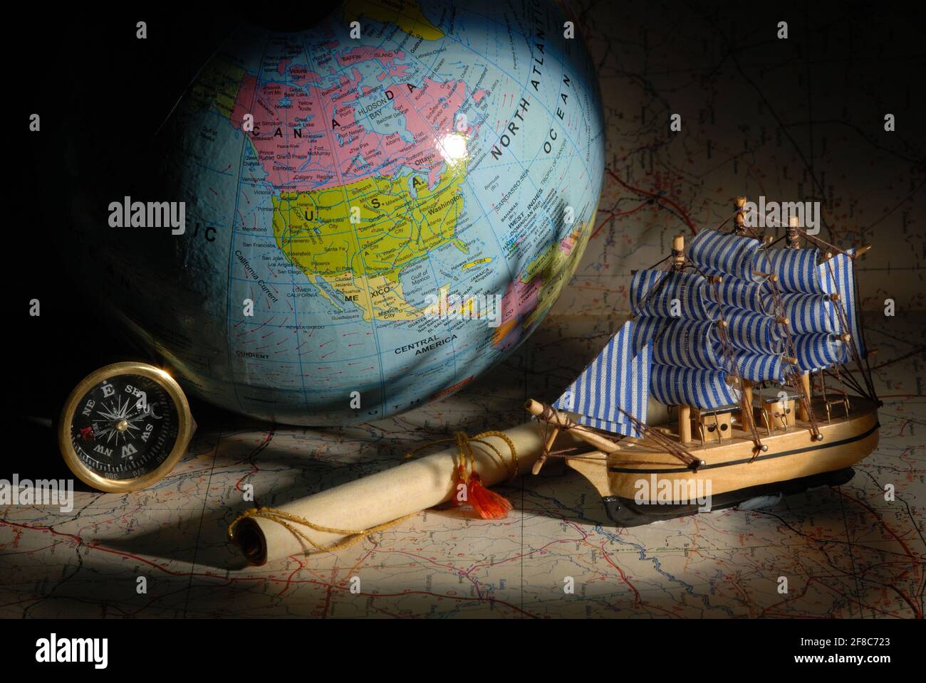 Compass on india map hi-res stock photography and images - Alamy