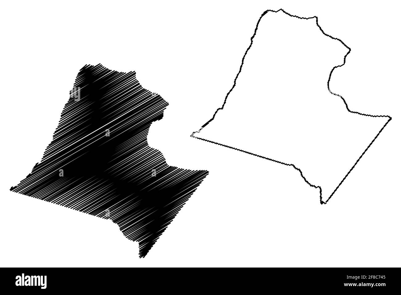 Loudoun vector outline map hi-res stock photography and images - Alamy