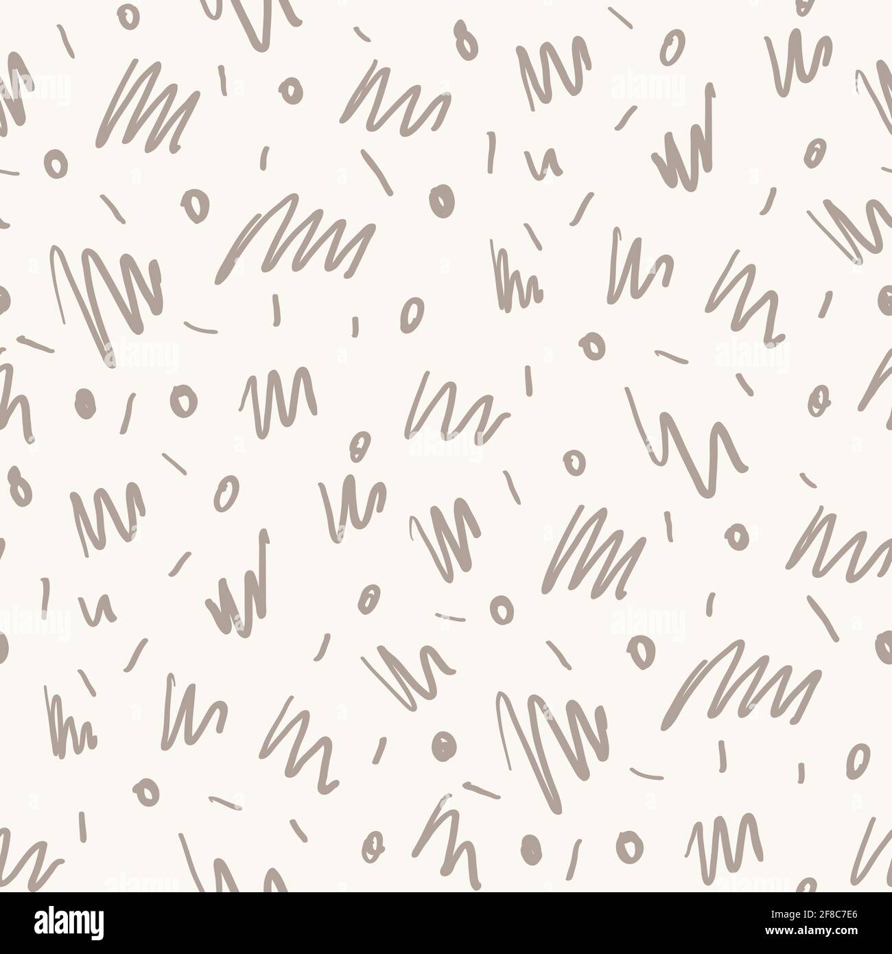 Seamless minimalist doodle scribble pattern background. Calm boho ...