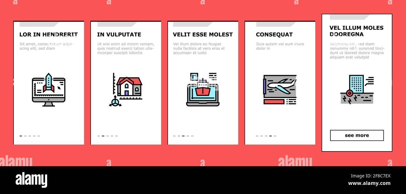 Modeling Engineering Onboarding Icons Set Vector Stock Vector Image & Art - Alamy