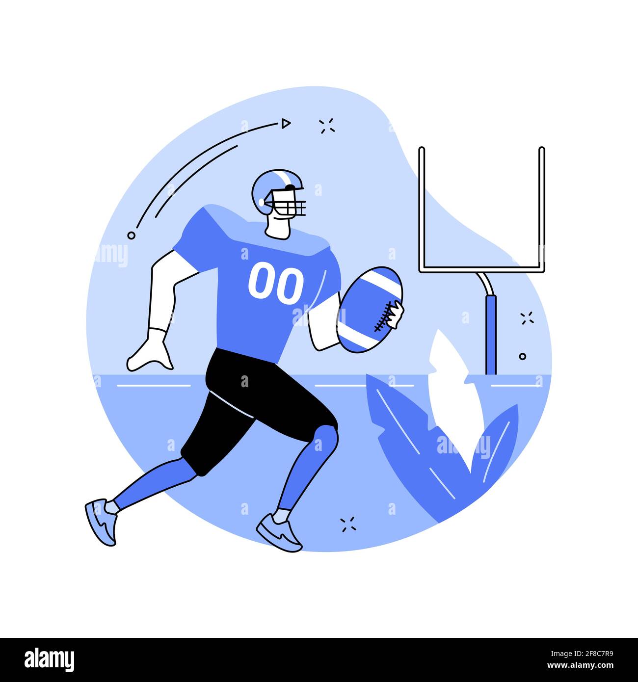 American football abstract concept vector illustration Stock Vector ...