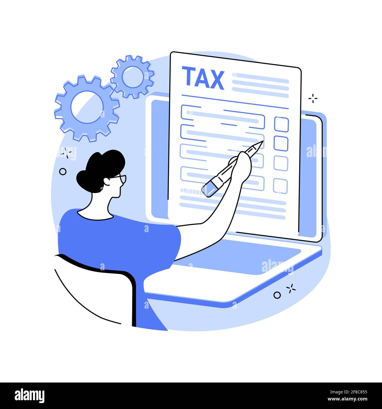 Filing the taxes abstract concept vector illustration Stock Vector ...