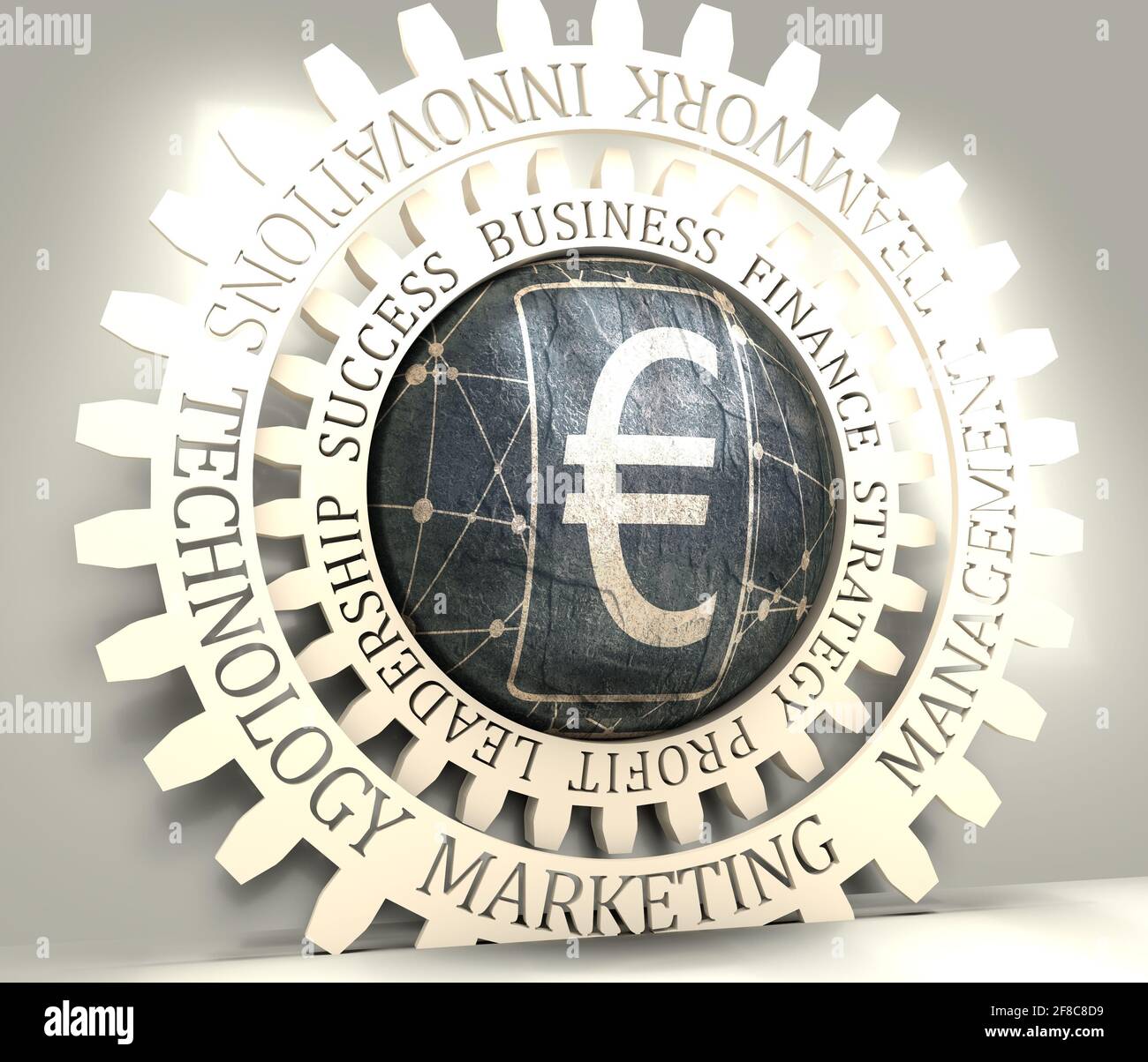 Euro sign. Molecule And Communication Background. Brochure or report ...