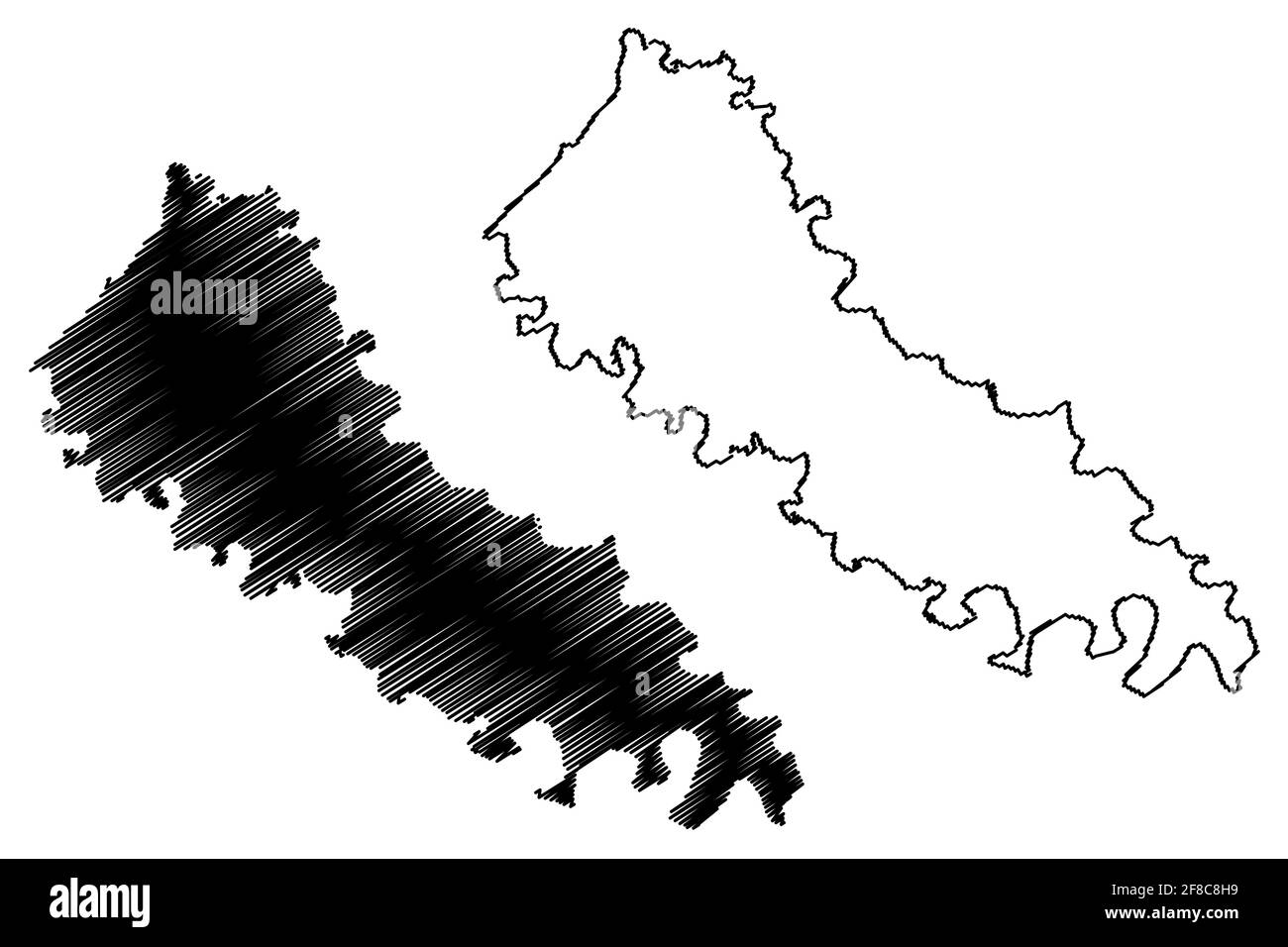 Map of king william virginia Stock Vector Images - Alamy