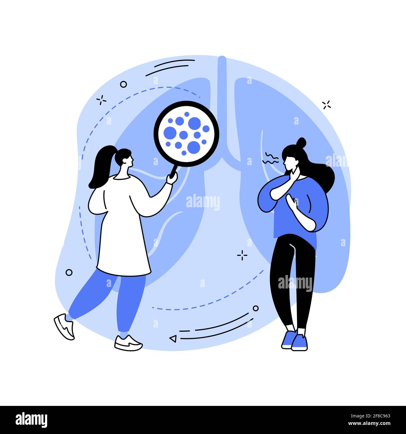 Bronchial asthma diagnosis abstract concept vector illustration Stock ...