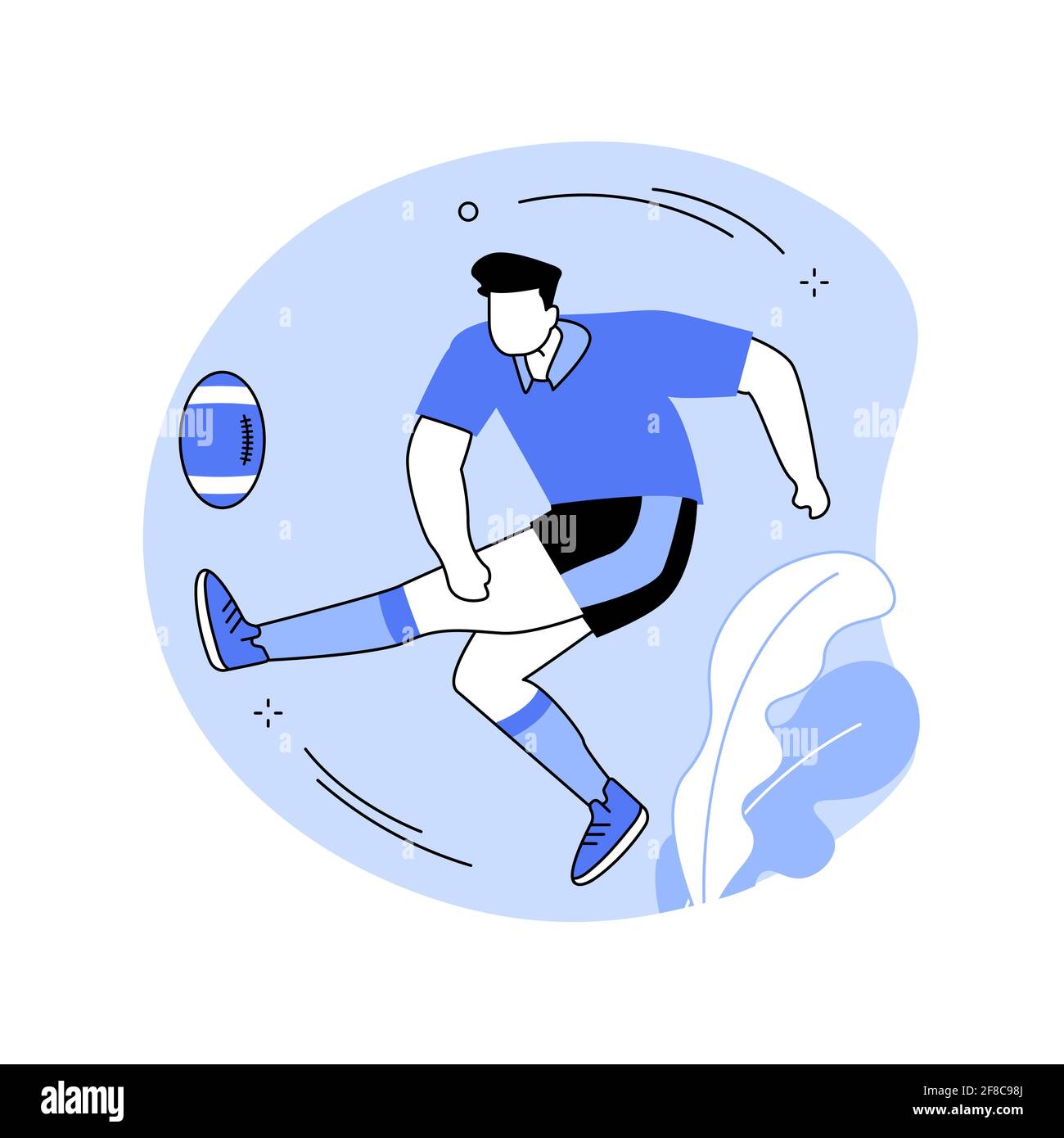 Vector illustration cartoon rugby player hi-res stock photography and ...