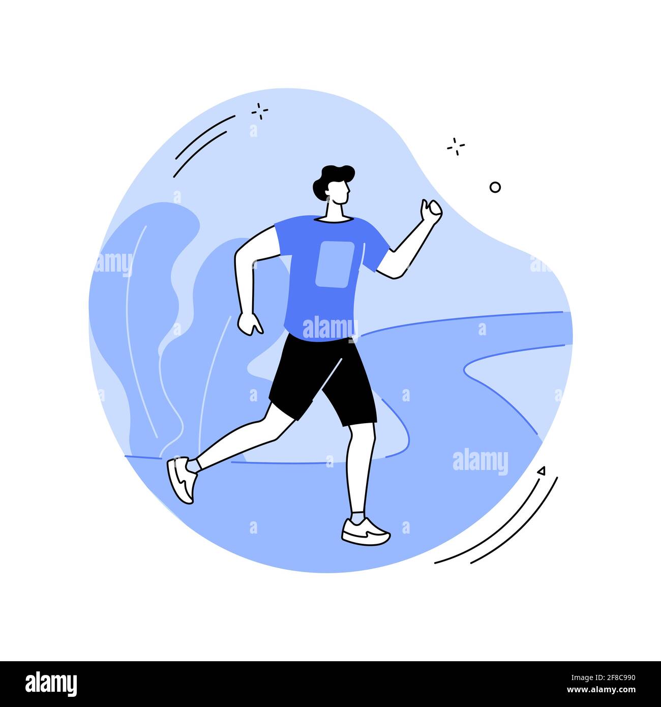 Running abstract concept vector illustration Stock Vector Image & Art ...