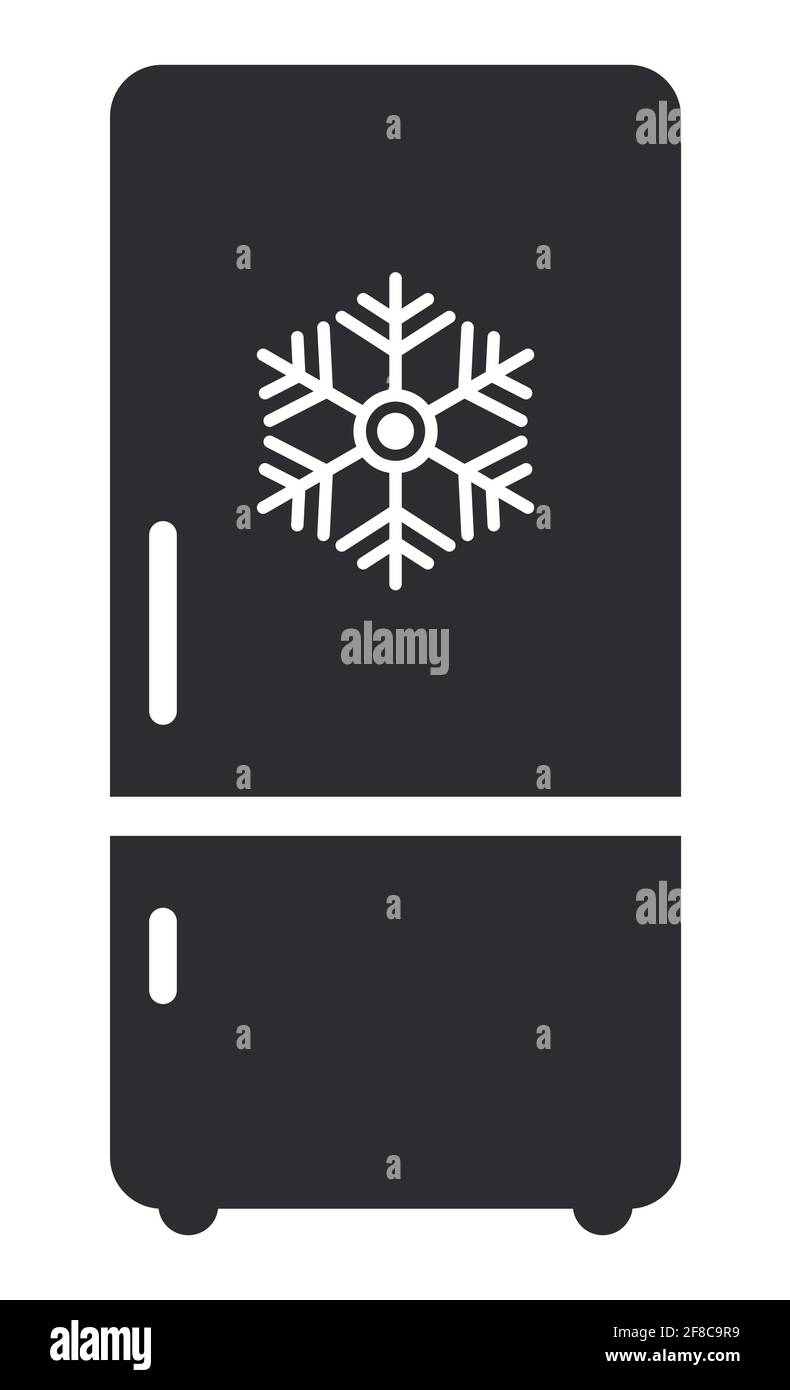 Freezer cold flat icon vector. Modern smart sign, solid pictogram ...